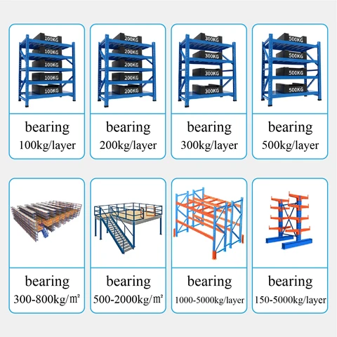 Buy Customated Black Medium Duty Stacking Racks System Boltless Metal ...
