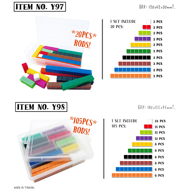 Buy Educational Math Cuisenaire Rods Blocks For Kid from PLOMA ...