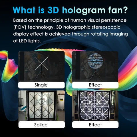 Buy Factory New Advertising 3d Fan Hologram Projector 75cm Hd 3d Holographic Fan Display Wifi ...