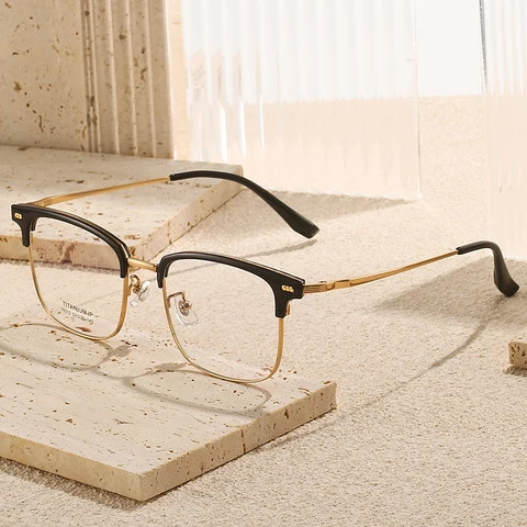 Buy Fanxun15010 Quality Tr Eyebrow Collar Design B Titanium Glasses ...