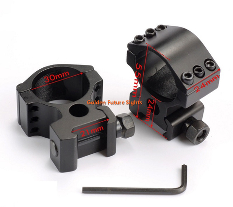 Buy Heavy Duty 30mm Scope Mount 30mm Rings High Profile 20mm Picatinny ...