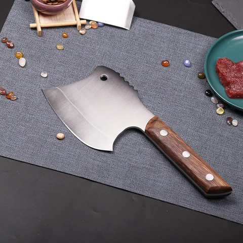 Buy Heavy Duty Rosewood Handle Cleaver Knife 50cr15mov Stainless Steel ...