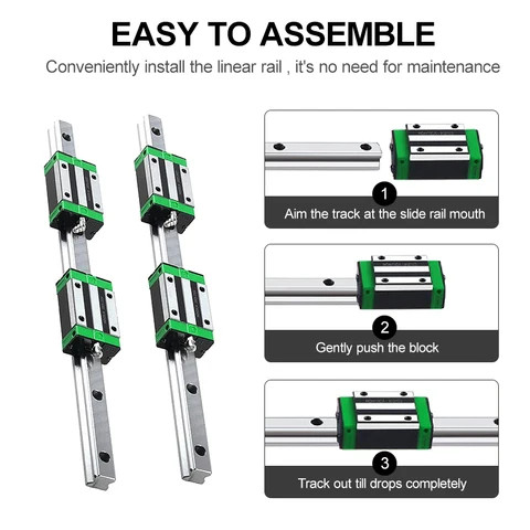 Buy Hgh-ca/ha Steel Linear Guide Rail Blocks High Quality Sizes 15 20 ...