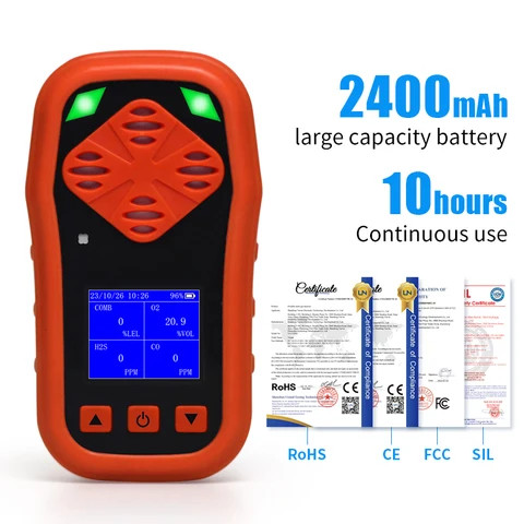 Buy Industry Portable Gas Analyzer With External Sampling Pump Digital ...