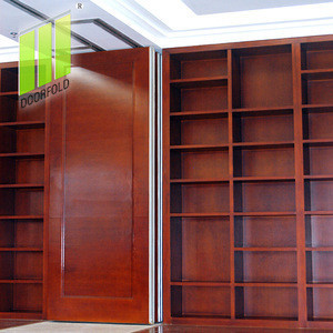 Buy Library Doors For Space Divider Wooden Folding Partition For ...
