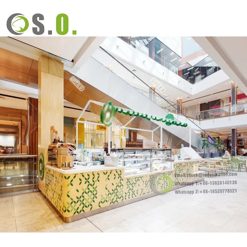 Buy Modern Mall Coffee Shop Kiosk Display Stand Counter Customized ...