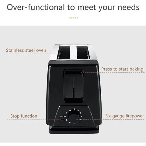 Buy New Style 2 Slice Household Breakfast Machine Multi-functional ...
