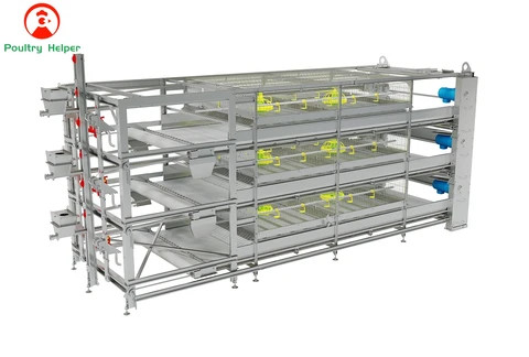 Buy Poultry Helper H Type Broiler Cage With Manure Belt For Poultry ...