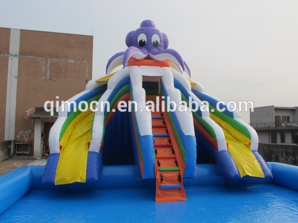 Buy Promotional Inflatables Octopus Water Slide With Pool ,giant ...