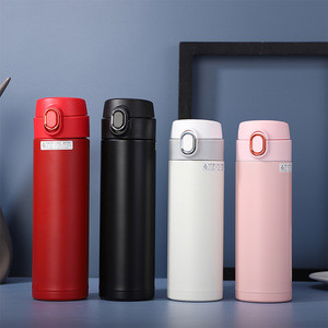 Buy Push Button Lid Thermos Flask Insulated Stainless Steel Vacuum ...