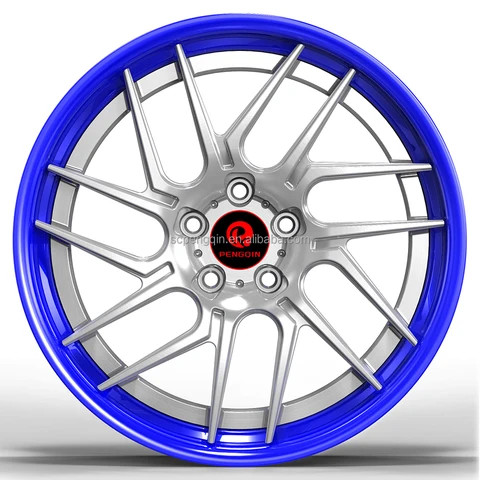 Buy Rines Rims Custom Aluminum Passenger Car Forged Black And Red 3 ...