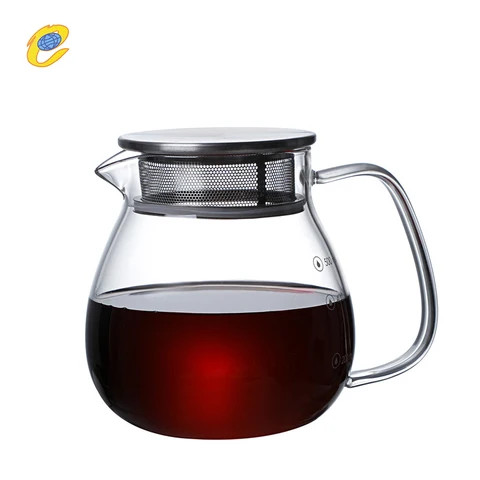 Buy Simple Brew Loose Leaf Tea Coffee Powder Glass Teapot Cold Brew ...