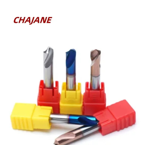 Buy Spot Bit Hrc58 2 Flutes Tungsten Carbide Chamfer End Mill Fixed ...