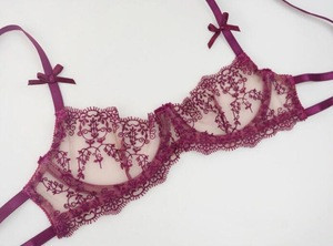 Buy Transparent Bra Super Lingerie Set Open G-string Garter Belt from ...