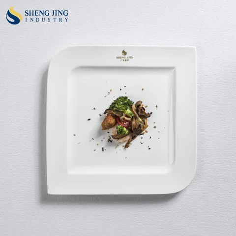 Buy Unique Square Shape Plain White Customized Print Logo Restaurant ...