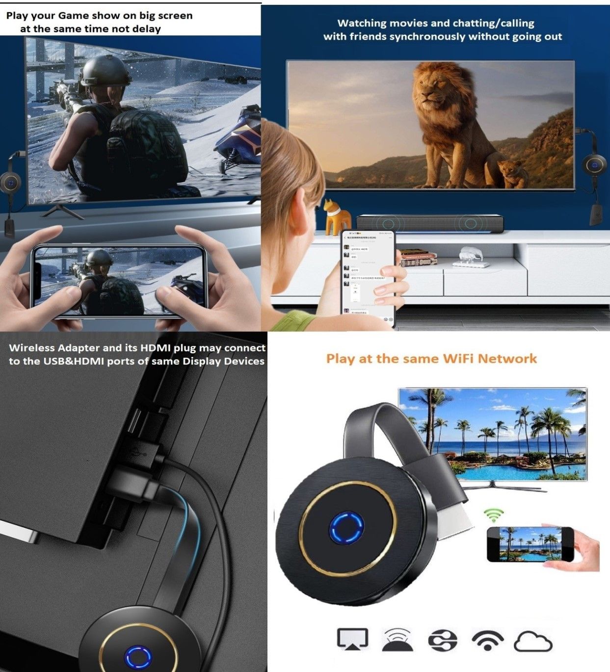 Buy Wireless Display Dongle, Wireless Hdmi Display Dongle Adapter ...