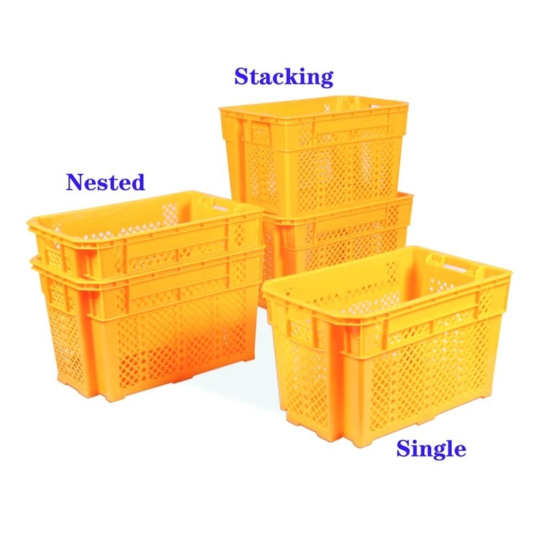 Buy Customized Nestable Mesh Vegetable Plastic Moving Crates Storage ...