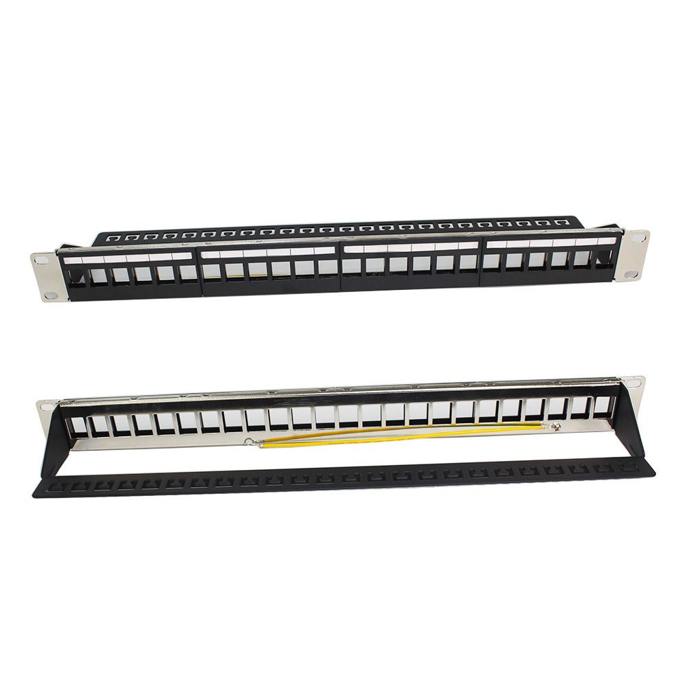 Buy No Punch Down Shielded Cat6 Network Keystone Jack Patch Panel from ...