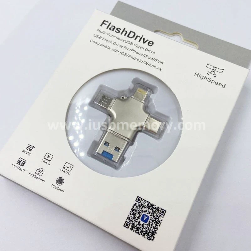 Buy So-002 4 In 1 Otg 64gb 128gb Usb Memory For Iphone And Type C from ...