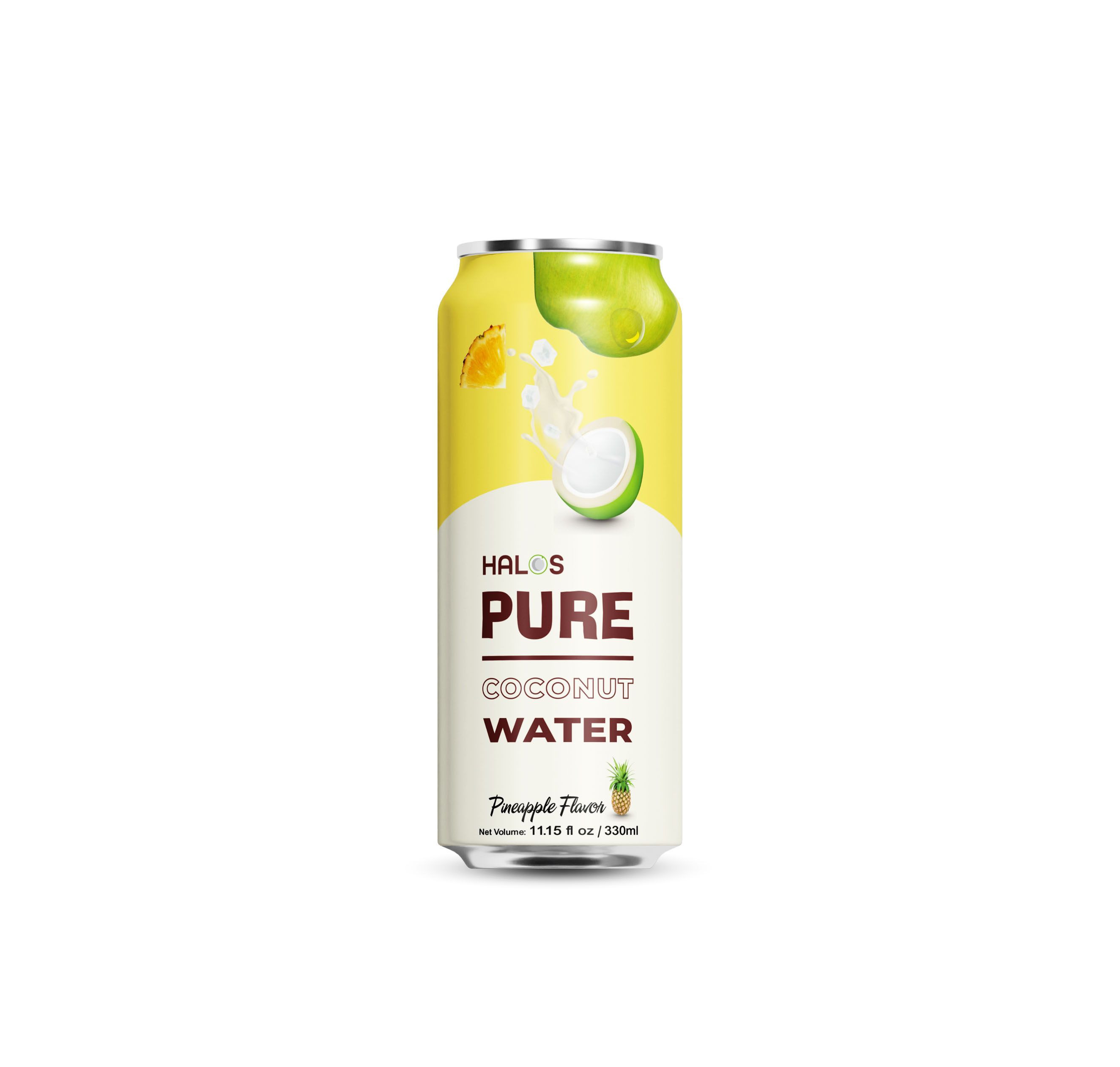 Buy Halos/oem Coconut Water Drink With Pineapple Flavor In 330ml Can from Halos food and ...
