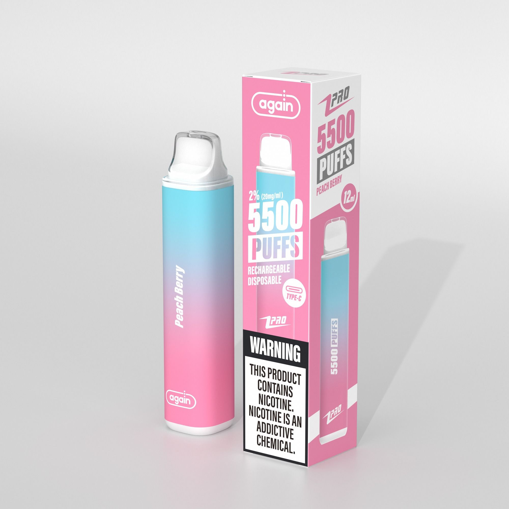 Buy Again Z Pro 5500 Puffs 20mg Nicotine Rrechargeable Vape from ...