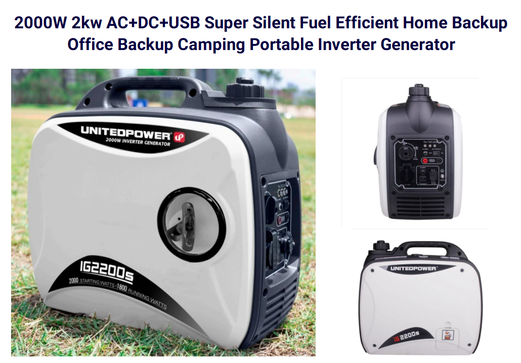 Buy Portable Pure Sine Wave Gasoline Inverter Generator from Nopat Inc ...