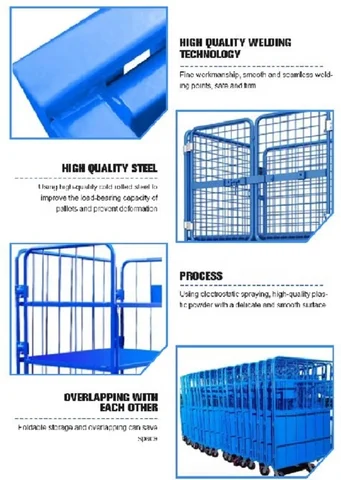 Buy 500kg Capacity Logistics Foldable Mobile Industrial Container ...