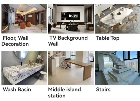 Buy 1200x2600mm Porcelain Slab Kitchen Countertops 15 Mm Thickness ...