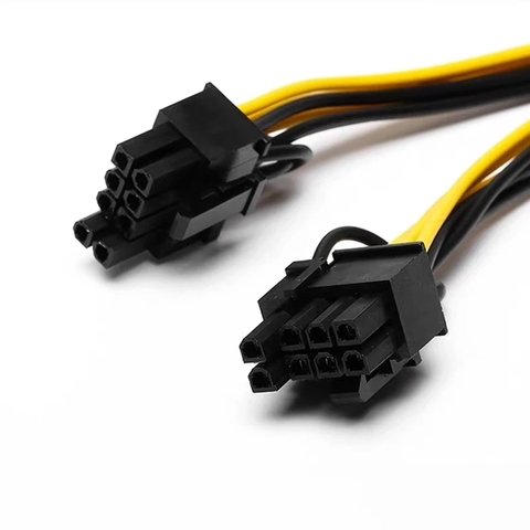 Buy 18awg 12v Eps Cpu 8pin To Dual 8pin Pcie Pci Express Adapter Power ...