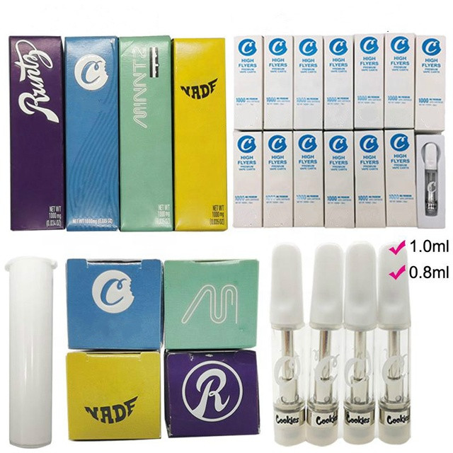 Buy 2021 Newest Cookies Vap Cartridges 1ml 0.8ml Glass Tank Empty Vap ...