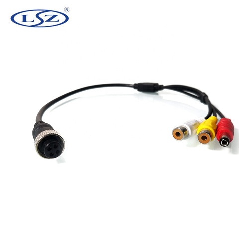 Buy 4 Pin Aviation Connector Car Rear View Camera Cable Rca Av Dc Plug ...