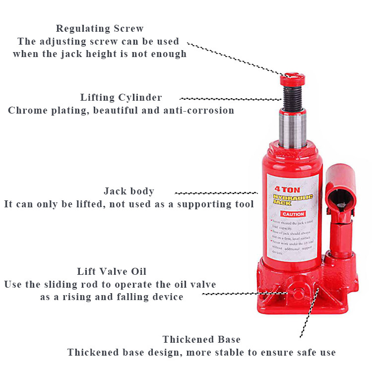 Buy 4 Ton Vertical Bottle Jack Hydraulic Car Jacks from Jiaxing Yashi ...