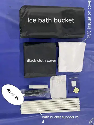 Buy 80*75cm All Black Athlete Ice Bath Rehabilitation Bathtub Supports ...