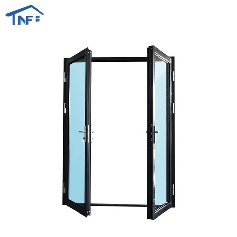 Buy Black Color Thermal Break Aluminum 48 Inches Exterior French Doors ...