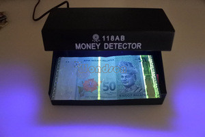 Buy Black Mains Powered Uv Bank Note Checker Electronic Uv Counterfeit ...