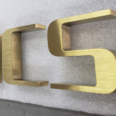 Buy Custom Laser Cut 3d Titanium Gold Brushed Stainless Steel Letters ...