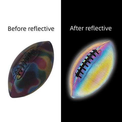 Buy Custom Logo Luminous Reflective Pu American Football Size 3 4 5 ...