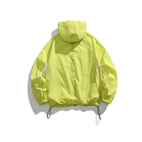 Buy Custom Solid Color Logo Nylon Sports Coat Unisex Loose Windbreaker ...