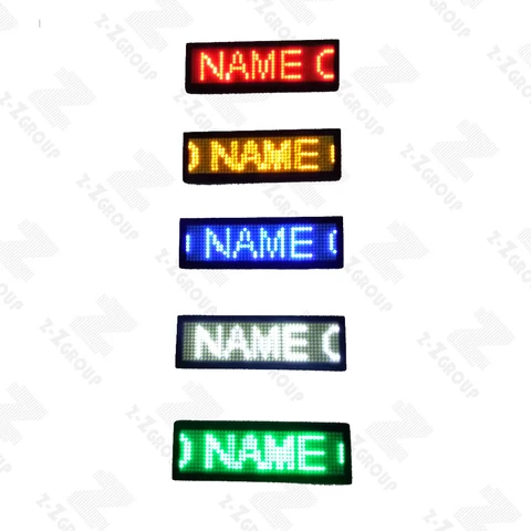 Buy Electronic Scrolling Rechargeable Led Mini Programmable Name Badge ...