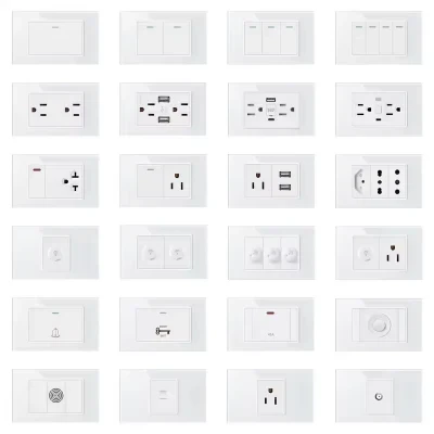 Buy Fiko American Standard Double Usb Socket Made Of Tempered Glass ...