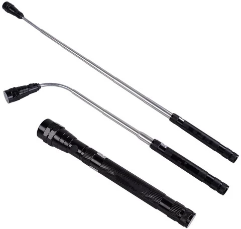 Buy Flexible 3 Leds Torch Magnetic Telescopic Pick Up Tool Tight Multi ...