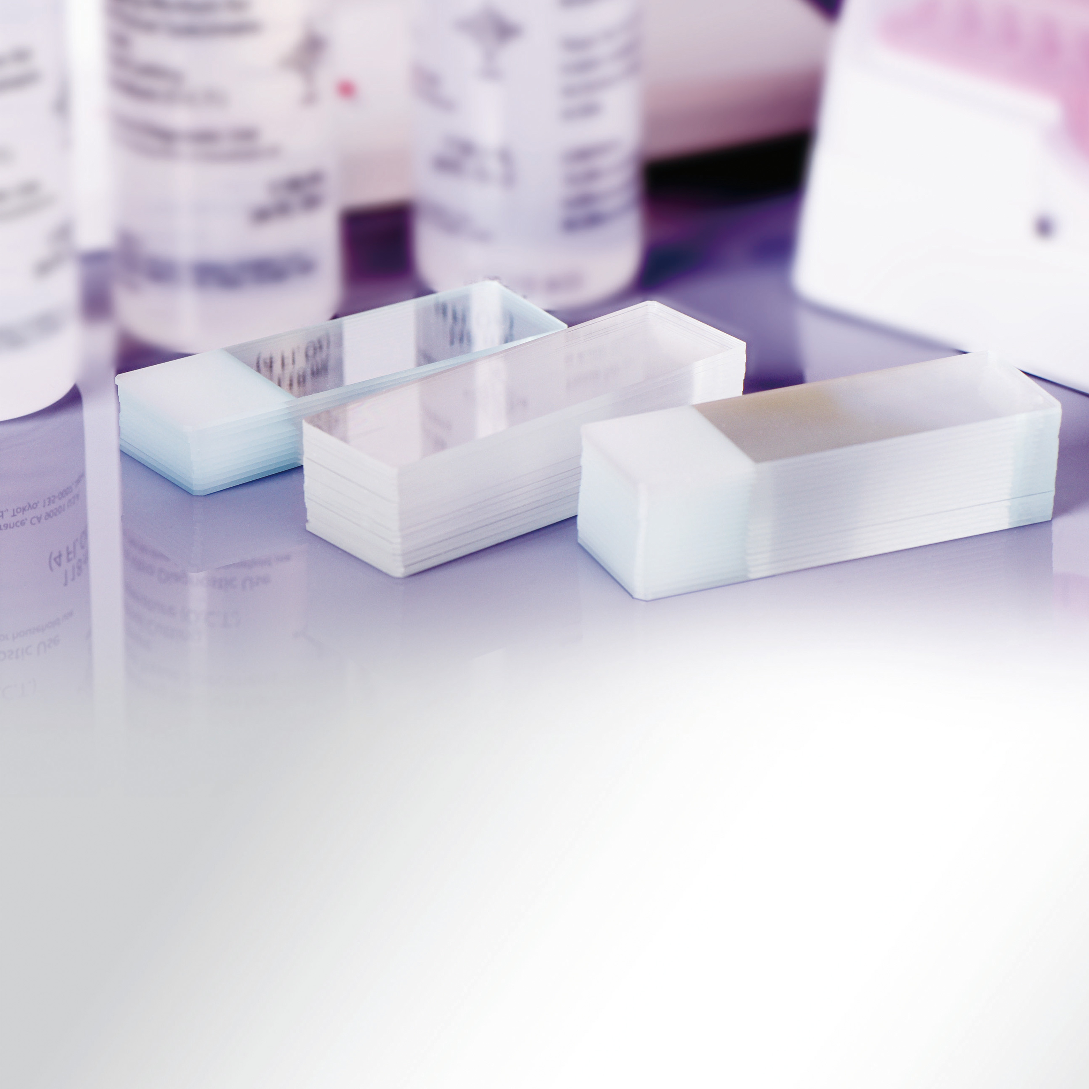 Buy Glass Microscope Slides Lab Medical Glass Lab Consumables P107-1001 Transparent Diagnostic ...