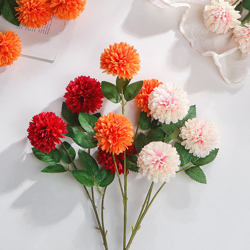 Buy Ins Style Artificial Flower Ping Pong Shape Daisy Chrysanthemum ...