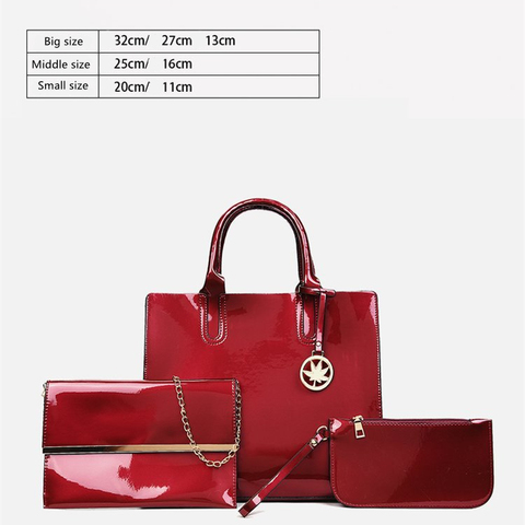 Buy Jianuo 3 In 1 Handbag Ladies Candy Handbags Women Bag Shoulder ...