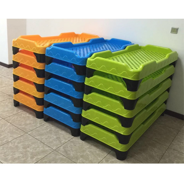 Buy Kids Plastic Beds Preschool Nursery Stackable Sleeping Beds Single ...