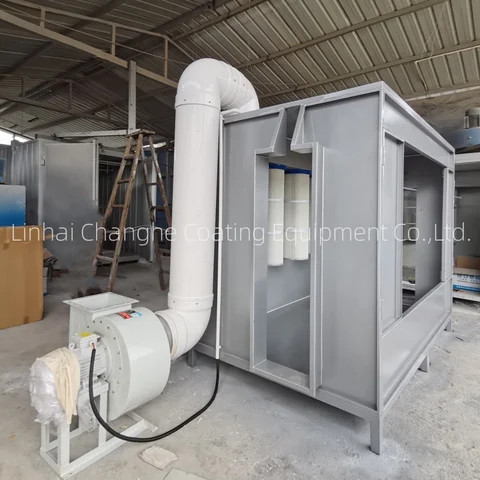 Buy Manual Tunnel Electrostatic Powder Coating Spray Booth Chamber For ...