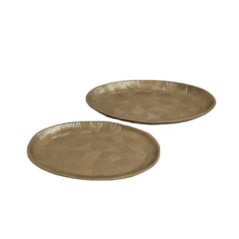 Buy Most Selling Gold Finished Serving Plate For Wedding And Hotel ...