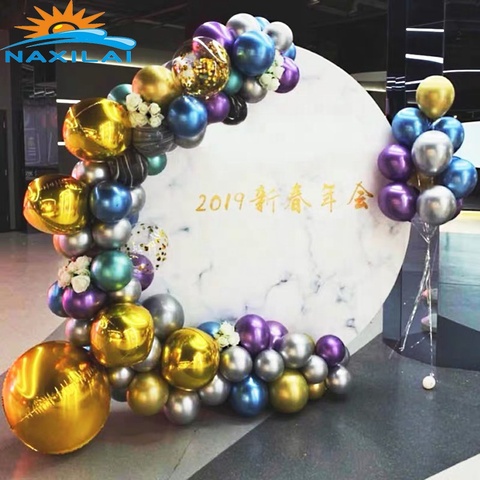 Buy Naxilai Luxury Big Backdrop Wedding Stage Decor Roll Up Flower Wall ...