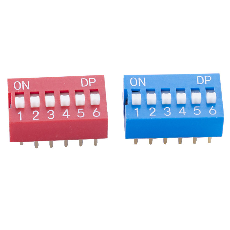 Buy Piano Type Side Dial Dip Switch 2.54mm 10 Position Ds-1p Red Dip ...