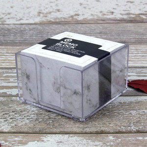 Buy Plastic Memo Cube With Pen Holder Boxes Paper Block Note Cube Memo ...